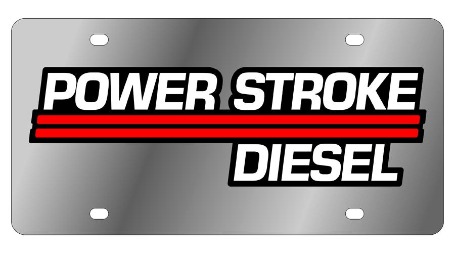 Ford Power Stroke Diesel Stainless Steel License Plate ...