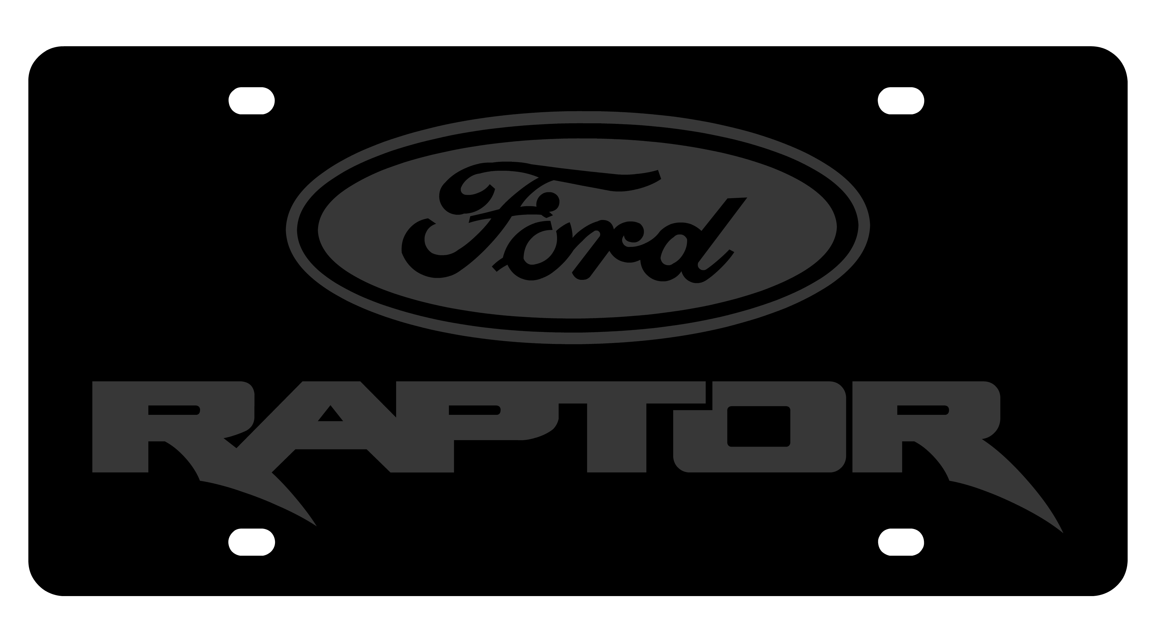 Ford Raptor Blacked Out Carbon Steel License Plate – TruckStoreOnline.com