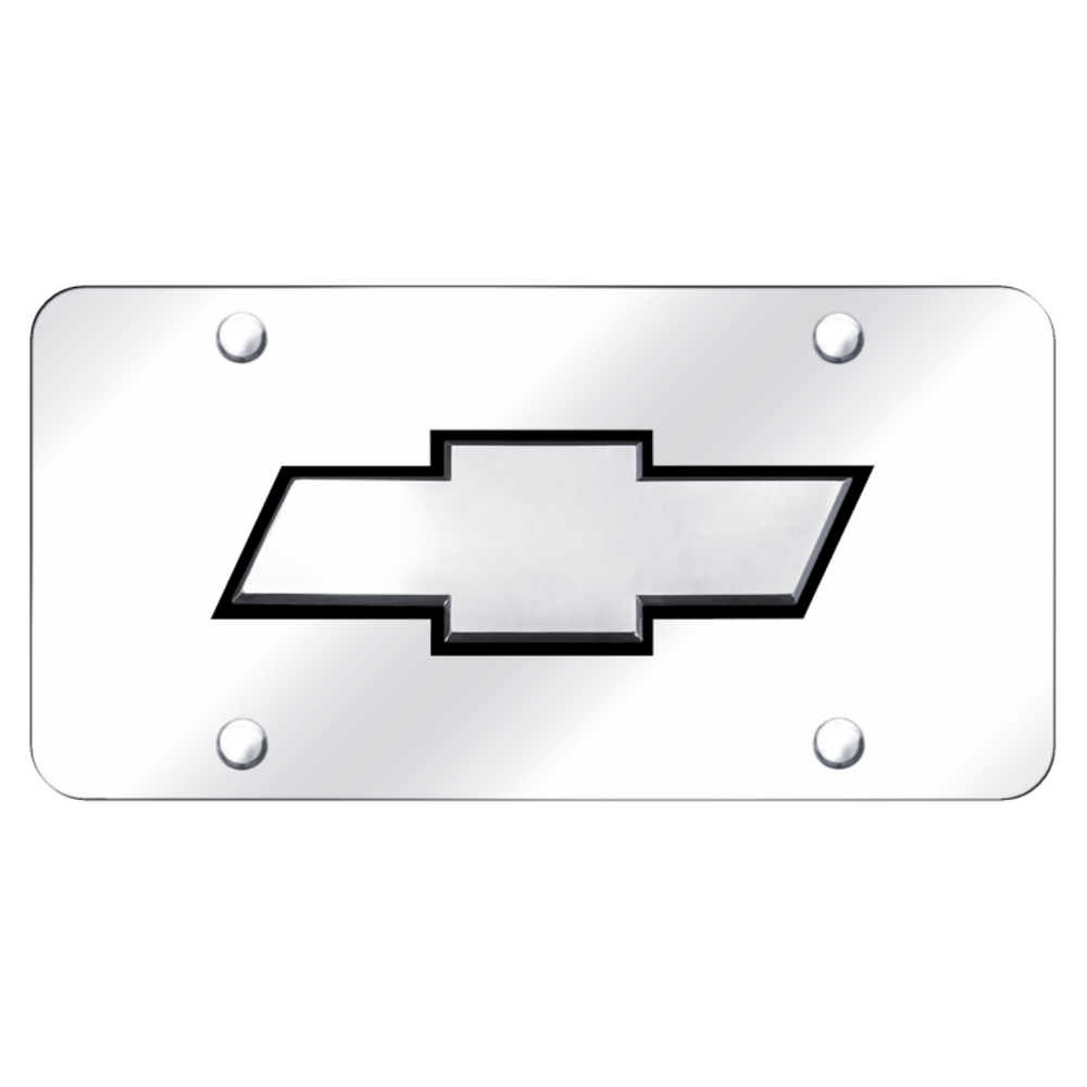 Chevrolet Bowtie Logo Chrome License Plate | Truck Store Online ...
