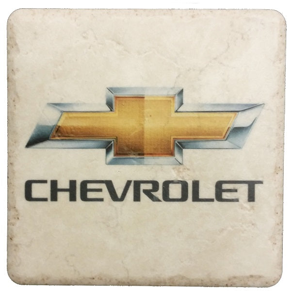 Chevrolet Gold Bowtie Stone Coaster | Truck Store Online