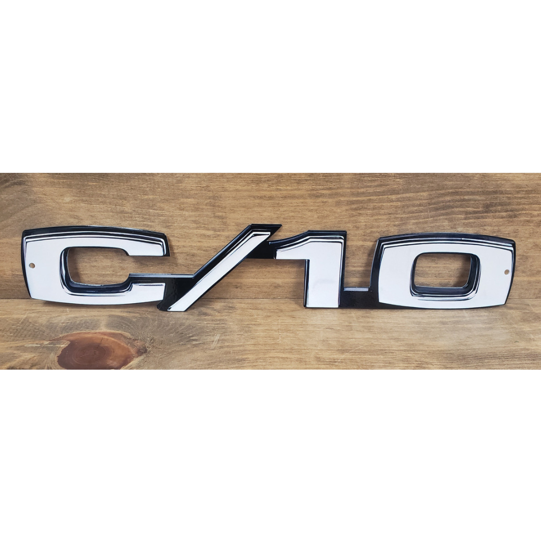 Chevy Trucks C/10 Script Emblem Steel Sign | Truck Store Online ...