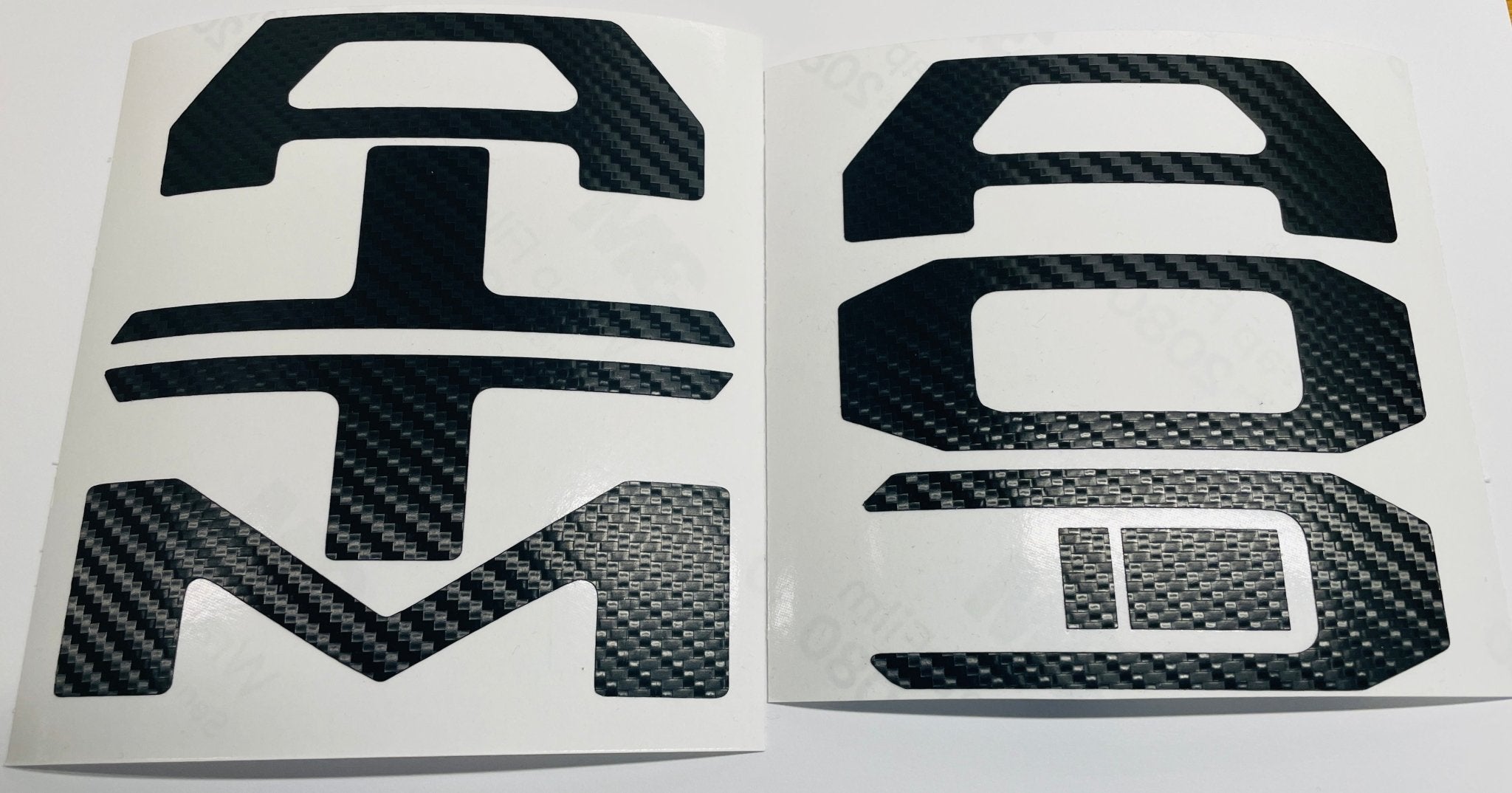 Carbon Fiber Textured Vinyl Decal Letter Inserts for 2016-2025 Tacoma ...