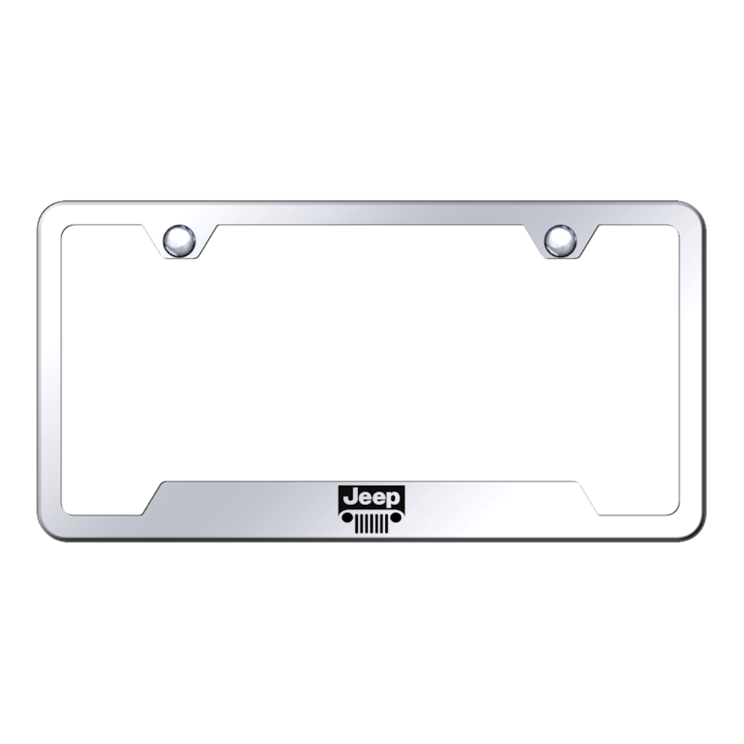 Jeep Grill Cut-Out Frame Etched Mirrored | Classic Auto Store Online